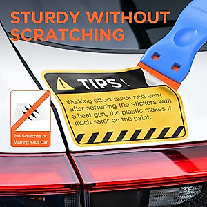 HELEMAN BBQ Grill Scraper Gifts for Men and 2 Pack Plastic Razor Blade Scraper Tool