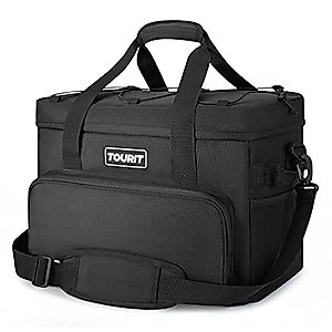 TOURIT Cooler Bag 46-Can Insulated Soft Cooler Portable Cooler Bag 32L Lunch Coolers for Picnic, Beach, Work, Trip, Black