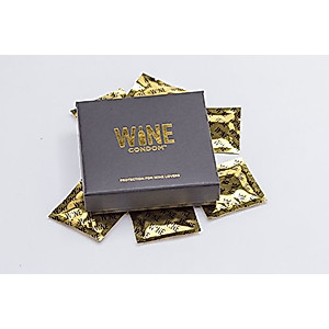 The Original Wine Condoms | Wine & Beverage Bottle Stopper | Air-Tight Grip | Prolong Beverage Freshness | FUNctional Novelty Gift | Food Grade 100% Rubber Latex | Tuxedo Black | Set of 6