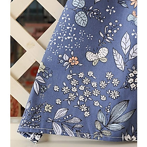 CRB Fashion Kids Cooking Baking Apron | Toddler, Little Girls, Cute Kitchen Chef Aprons (2 to 5 Years Old, Blue Blue)