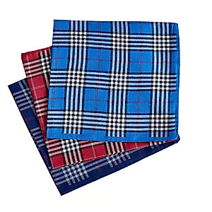 RDS HANKYTEX Men's Handkerchiefs 100% Cotton Checker Pattern 6 Pieces …