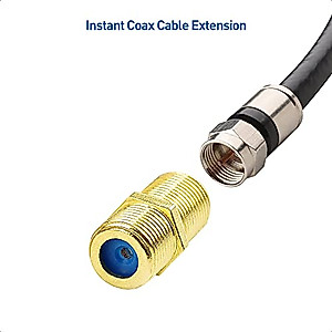 Cable Matters 3-Pack, Gold Plated Coaxial F-Type Coupler for RG6 / F-Type Coaxial RG6 Coupler