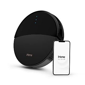 iHome AutoVac Eclipse, Robot Vacuum Cleaner, Self Charging Vacuum Robot, Mopping Function, 2,000 PA Suction, APP Control, Mapping Technology, Set Schedules, Ideal for Pet Hair, Carpets & Hard Floors
