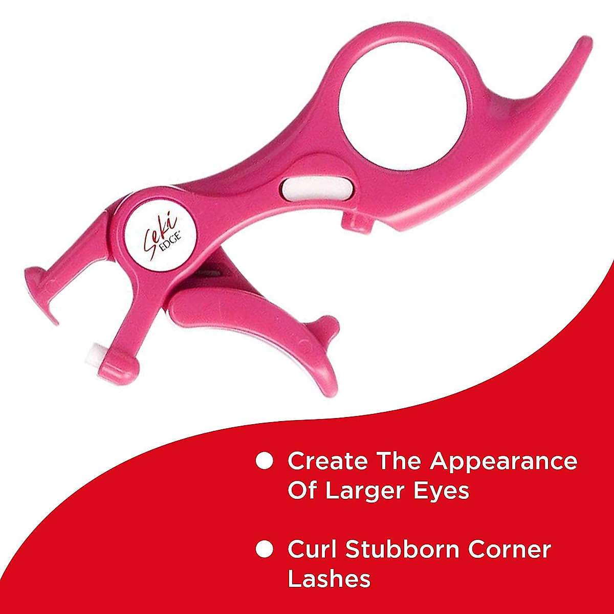 Seki Edge Spot Eyelash Curler (SS-600) - Lash Curler Adds Curl, Lift & Definition to Outer Corners of Lashes - Help Eyes Appear Larger & More Open - Comes with Extra Curler Replacement Pad
