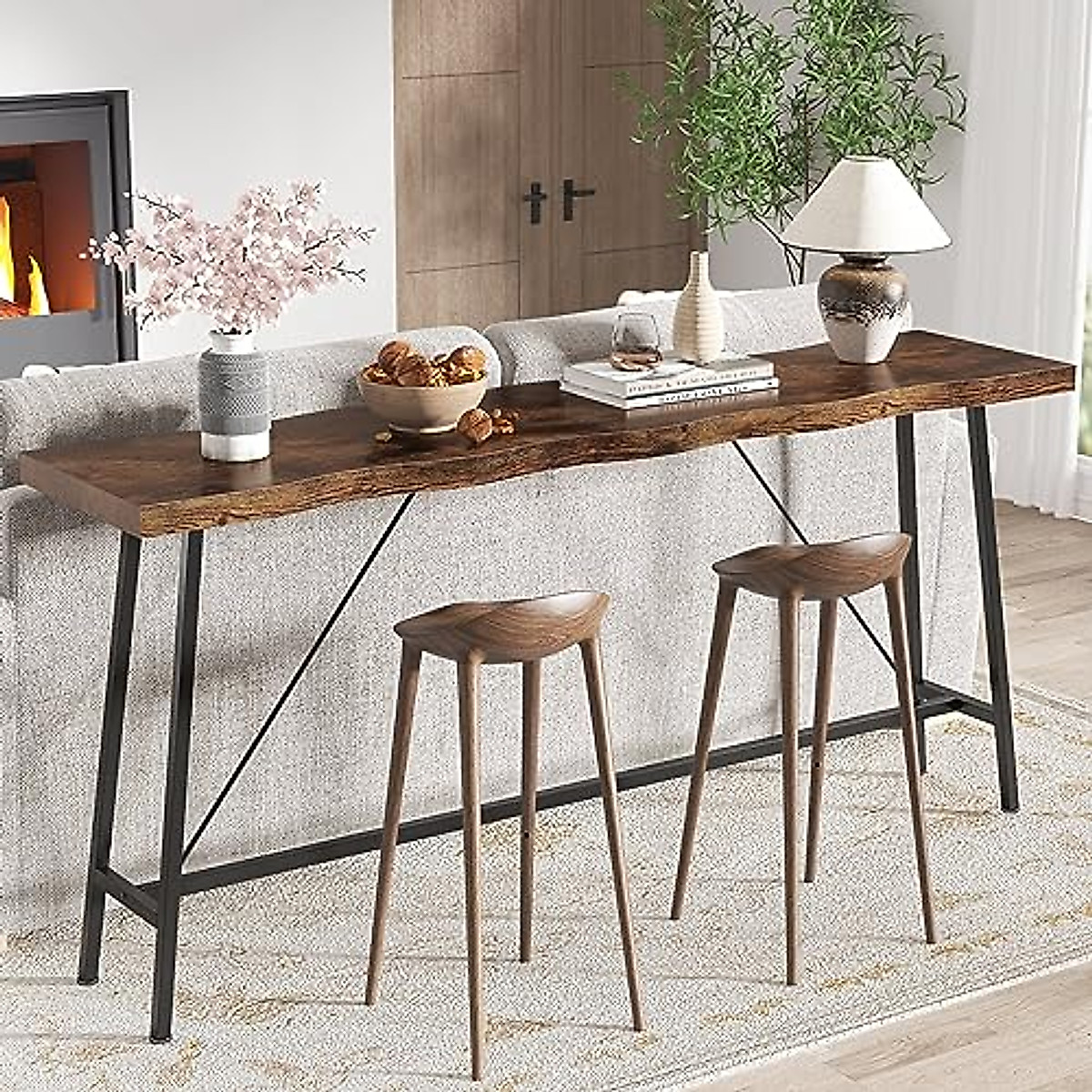 Tribesigns Long & Wider Console Table, 71 inches Behind Couch Table Industrial Entryway Table, Vintage Hallway Table, Rustic Long Sofa Table, Large Accent Table for Living Room & Entrance