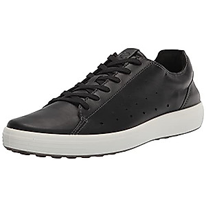 ECCO Men's Soft 7 Cloud Sneaker, Black, 8-8.5
