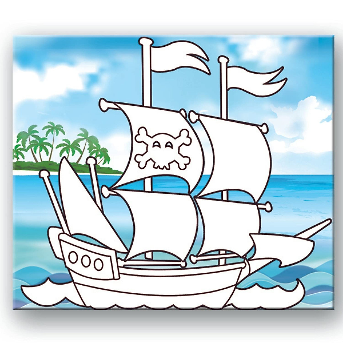 Toykraft Sand Art Kit for Kids, Toddler Arts and Crafts Activity Kits Age 3-5 - Ships