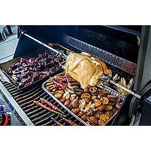 Napoleon 69001 Commercial Quality Forks Grill Rotisserie, Stainless Steel