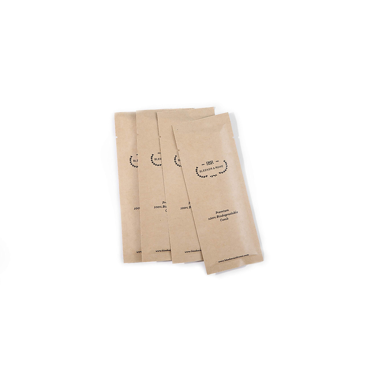 Bleeker and Rowe 100% Biodegradable Combs - Individually wrapped - Environmentally Eco Friendly Bulk Pocket Pet Dog Grooming Hair Lice Combs - Perfect for Macrame (Pack of 15)