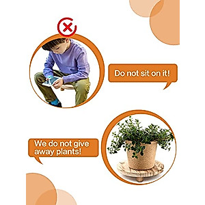 Set of 3 Mini Wooden Stool Display Stand - Round Decorative Flower Shelf Bonsai Rack Garden Plant Pot Riser Holder Modern Plant Stand with Wood Grain for Indoor Outdoor Home Patio Decoration (S, M, L)