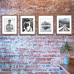 TOFOREVO 11x14 Picture Frames Set of 6 Rustic Wood Grain Photo Frame for Gallery Wall Mounting