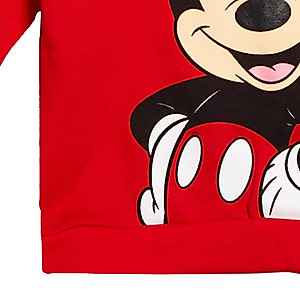 Disney Mickey Mouse Little Boys Fleece Pullover Hoodie and Pants Outfit Set Red 7-8