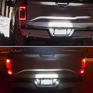 NDRUSH LED License Plate Light Lamp Compatible with 2015 to 2020 Ford F150, 2017 2018 2019 2020 F150 Raptor, 6000K White, Pack of 2