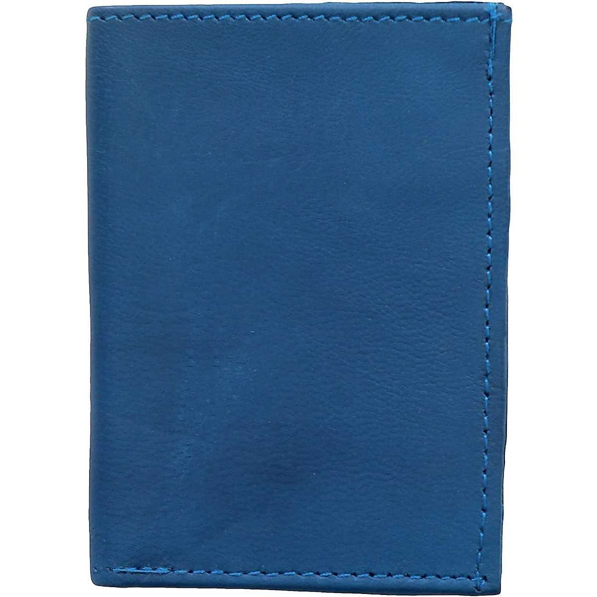 Original Famous Wallets Credit Card Holding, Wallet - Genuine Lambskin Leather, Six Slots Credit Card Holder Bifold Leather Wallet, Size - S, Blue, One Size