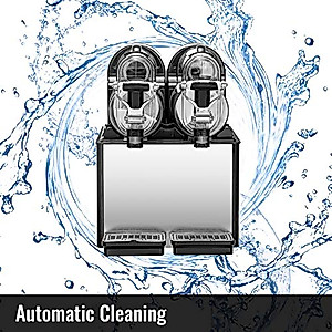 VEVOR 110V Slushy Machine, 3L x 2 Daiquiri Machine Commercial, Single Bowl Frozen Drink Slush Machine, Black Commercial Slushie Machine, 340W Frozen Slush Machine, Stainless Steel Home Slush Machine