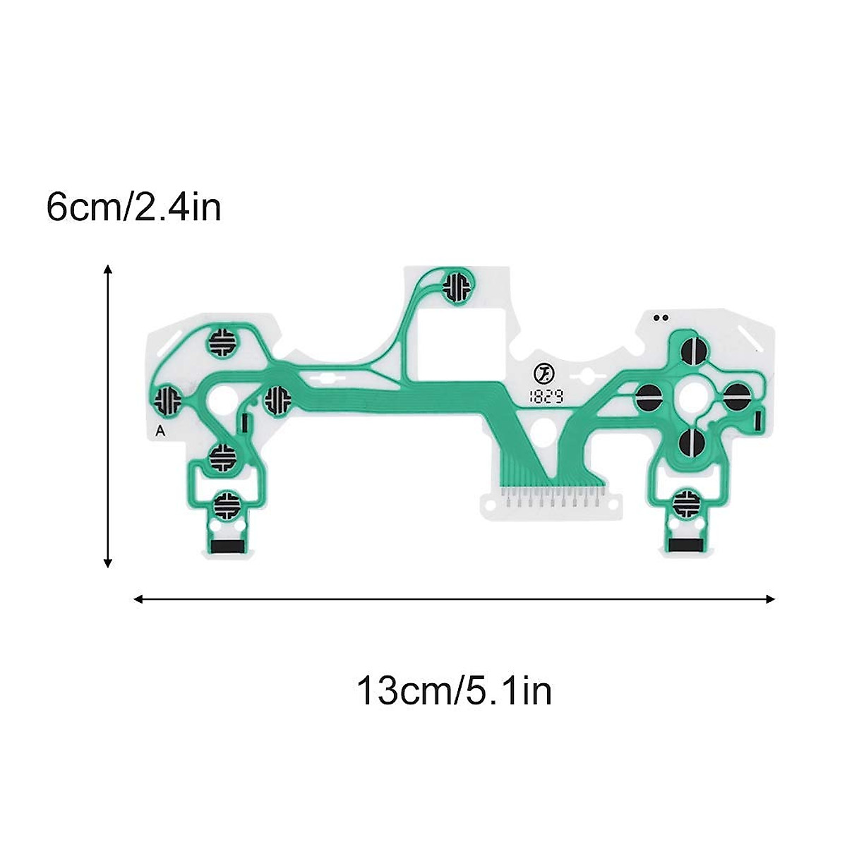 PUSOKEI 10Pcs Conductive Film Repair Part for PlayStation 4 Controller,Replacement Buttons Ribbon Circuit Board,Replacement Keypad Repair Pads Flexible Controller Membrane Conductive Film.