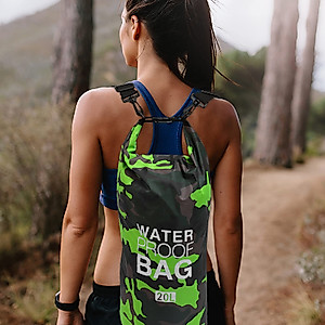 BESPORTBLE 1pc waterproof bucket bag Outdoor Bag Swimming Bag Foldable Storage Bag Beach Shoulder Bag Dry Storage Bag Rafting storage bag Portable Storage Pouch pvc floating bag camouflage