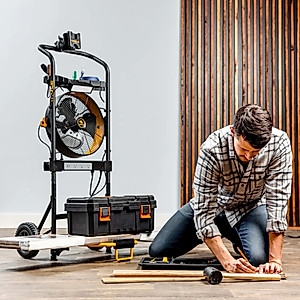 Mule 52000-01 300 lbs. Capacity Hand Truck 5-in-1 Mobile Workshop with Integrated 3-Speed Fan and LED Light