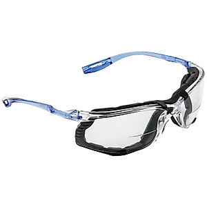 3M 10078371662704 Virtua CCS Protective Eyewear with Foam Gasket and Reader Lens, Blue with Clear Lens