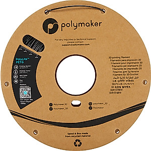 Polymaker PETG Filament 1.75mm, 1kg Strong PETG 3D Printer Filament Black - PolyLite PETG Black 3D Printing Filament 1.75mm, Dimensional Accuracy +/- 0.03mm, Print with Most 3D Printers