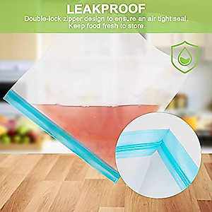 12 Pack Reusable Food Storage Bags (4 Reusable Sandwich Bags, 5 Reusable Snack Bags, 3 Reusable Gallon Bags) BPA Free Food Grade Leakproof Reusable Freezer Bags for for Lunch Sandwich Snack Meat Fruit