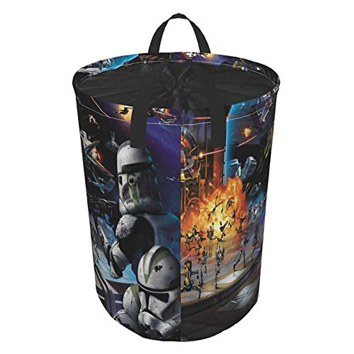 Laundry Hamper Larger Capacity Collapsible Dirty Cloth Hampers St-Ar-Wa-Rs Laundry Basket Freestanding Clothes Toy Storage Decorative Organizer In Living Room