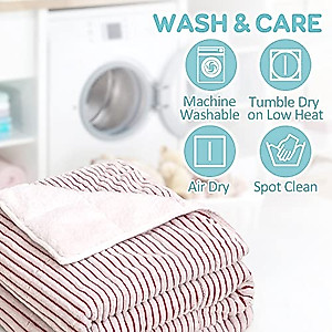 Sherpa Weighted Blanket - Adult Fuzzy Weighted Blanket 20lbs for Men & Women, Super Soft & Warm Fleece Weighted Blanket to Help with Fast Sleep 60"x80", Burgundy by Topblan