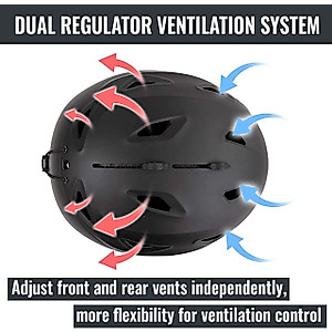 TurboSke Ski Helmet Snowboard Helmet - Active Ventilation Audio Compatible Snow Sports Luxury Helmet with ASTM Certified Safety for Men Women and Youth (L, Black)