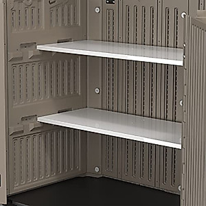 ADDOK DIYOKAI Metal Laminate Shelving for Storage Shed, 1 Piece Storage Shed Shelf to Hold 44 lbs, 46 in *13 in *1 in, Black