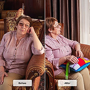 Dementia Pillow | Calming & Comforting Activities for Adults with Dementia | Fidget Pillow | Dementia Products for Elderly | Sensory Pillow | Helps with: Alzheimers, Dementia, Asperger’s & Autism