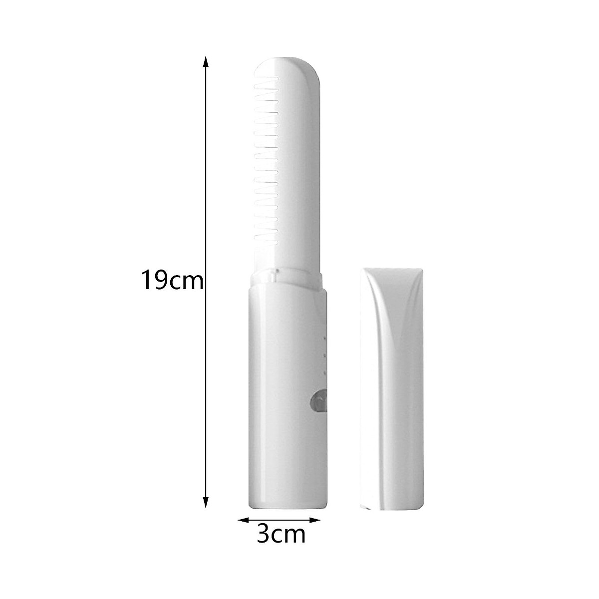 Hair Straightener Hair Curling Comb Portable Cordless Curling Iron Mini Professional for Home Curling Dry Hair Straightening, White