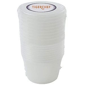 TigerChef Deli Containers with Lids Leak Proof, Microwave, Freezer and Dishwasher Safe, BPA-Free, 16 oz. Capacity (Pack of 40)