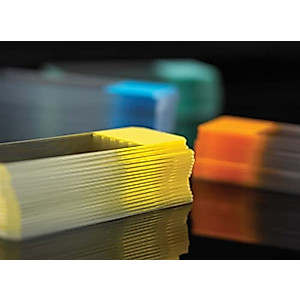 Globe Scientific 1324Y Glass Microscope Slide, 25 x 75mm Size, Ground Edges with Safety Corners, Yellow Frosted (1,440 slides)
