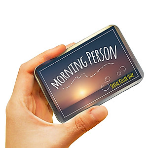 Gears Out Morning Person Serial Killer Soap - Novelty Bath Bar for Men and Women - Black Soap, Handcrafted, Made in the USA, Contains Activated Charcoal