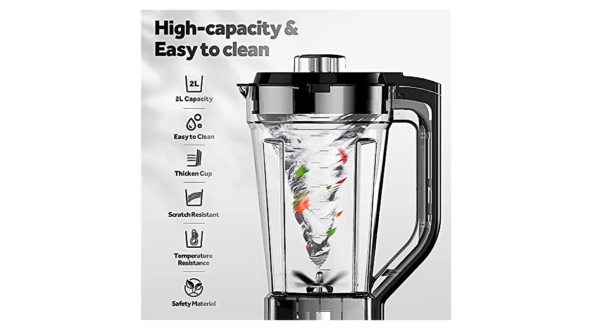 Powerful 1400W Countertop Blender with 2L Capacity | Smart & Versatile