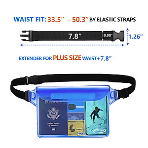 AiRunTech Extender Belt Adjustable Strap for Waterproof Fanny Pack/Pouch M 5"(2 Pack)
