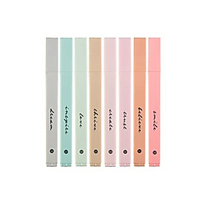 DIVERSEBEE Bible Highlighters with Soft Chisel Tip, 8 Pack Assorted Colors Pens No Bleed, Quick Dry Highlighters Set, Cute Aesthetic Markers, Bible Study Journaling Supplies, Bible Accessories (Boho)