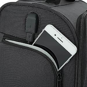 Wrangler 15" Underseat Spinner Carry-On Luggage, Charcoal