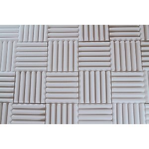 White Acoustic Foam Panels - Wedge Style Studio Foam Soundproofing Tiles - 12x12 Inch - Multiple Thicknesses (2 Inch Thick - 4 Pack)