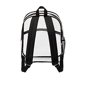 Personalized Clear Backpack 15" - Transparent Bag with Your Text - See Through Backpacks for School, Travel, Festival, Beach
