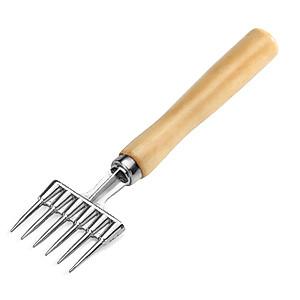 New Star Foodservice 48346 Ice Chipper Crusher Nickle Plated with Wood Handle, 9", Silver