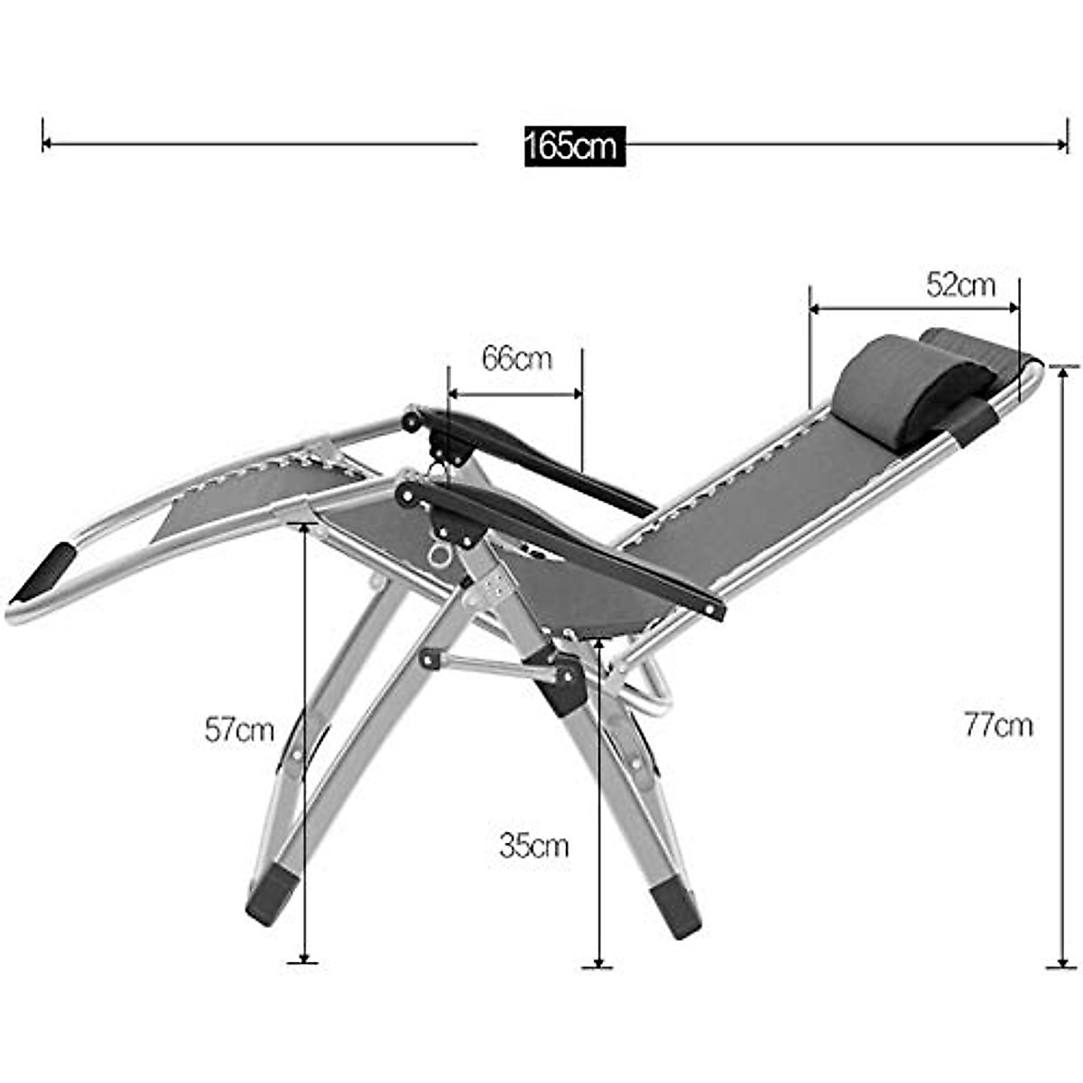 XZGDEN Lightweight Folding Deck Chair Zero Gravity Locking Patio Outdoor Lounger Chair Padded Adjustable Recliner for Outdoor Beach Patio Pool Office Multicolor Optional Sun Lounger Garden Chairs