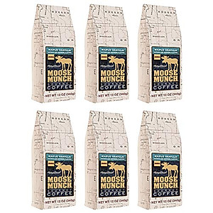 Moose Munch Gourmet Ground Coffee by Harry & David, 6/12 oz bags (Maple Vanilla)