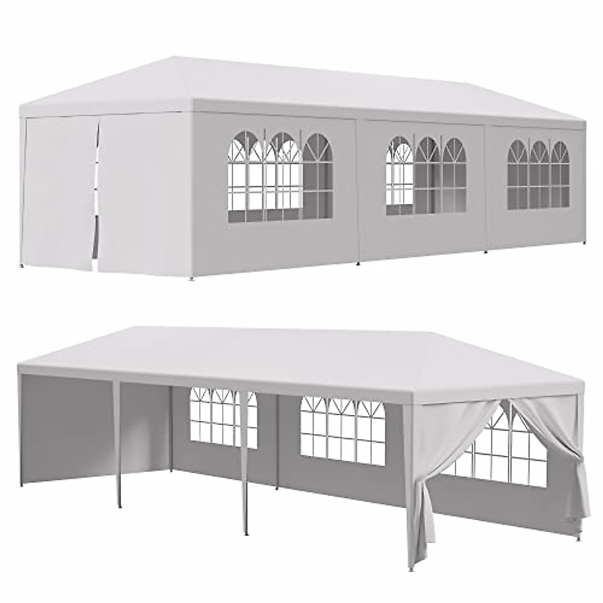 HomGarden 10'x30' Outdoor Canopy Tent Patio Camping Gazebo Shelter Pavilion Cater Party Wedding BBQ Events Tent w/Removable Sidewalls