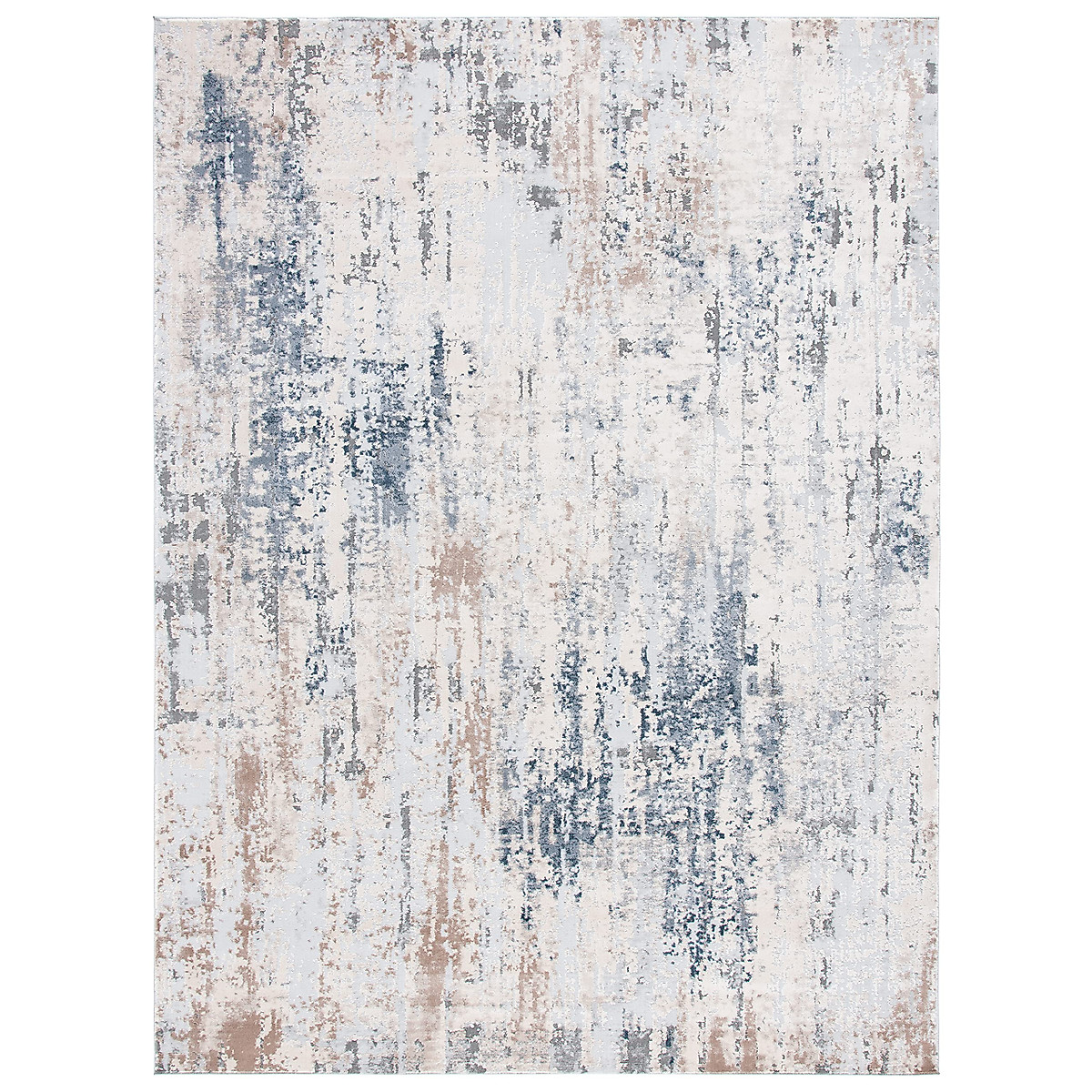 SAFAVIEH Invista Collection Area Rug - 8' x 10', Cream & Grey, Modern Abstract Design, Non-Shedding & Easy Care, Ideal for High Traffic Areas in Living Room, Bedroom (INV432A)