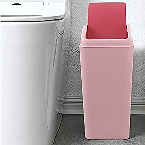 Ggbin Plastic Trash Cans, Swing Trash Bins for Kitchen, Office