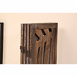 Proman Products Palm Spring 4-Panel Folding Screen Room Divider FS37151 Made in Natural Paulownia Wood, Carbonized Finish, 60" W x 67" H x 1" D (Max Extend), 15" W x 67" (Per Panel), Smoked Brown