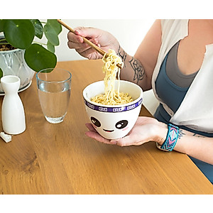 Boom Trendz Ramen Bowl Set of 5 | Ramentic | LoMein | PhoSho | Soba | TsoHungry, Multicolor