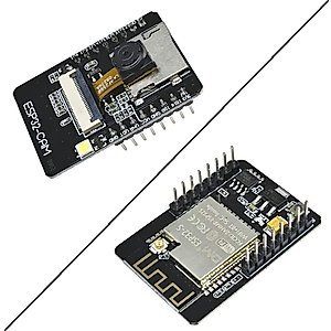 Aideepen 2PCS ESP32 DC 5V Dual-core WL with OV2640 Camera TF Card Module+ESP32-CAM +Antenna +IPEX to RP-SMA