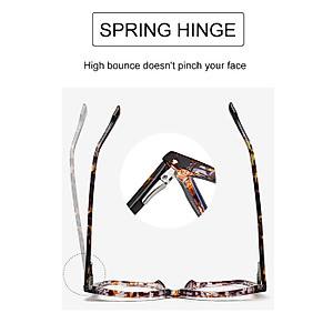 ICARA 3 Pack Oprah Style Computer Square Reading Glasses for Women Men Blue Light Blocking Readers (C5+C3+C6, 0.0)